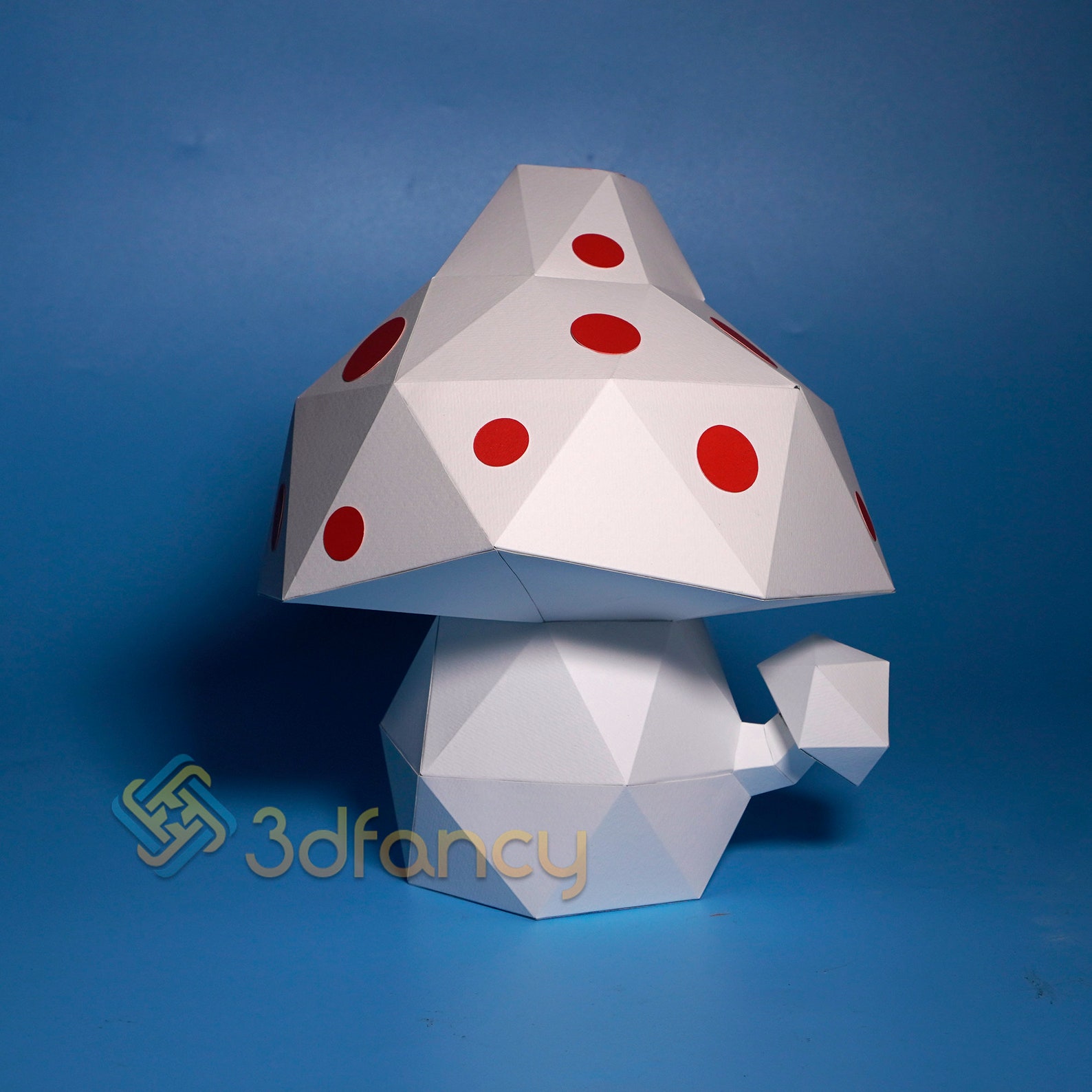 Mushrooms 3D Papercraft PDF SVG Template for DIY Low Poly - Etsy