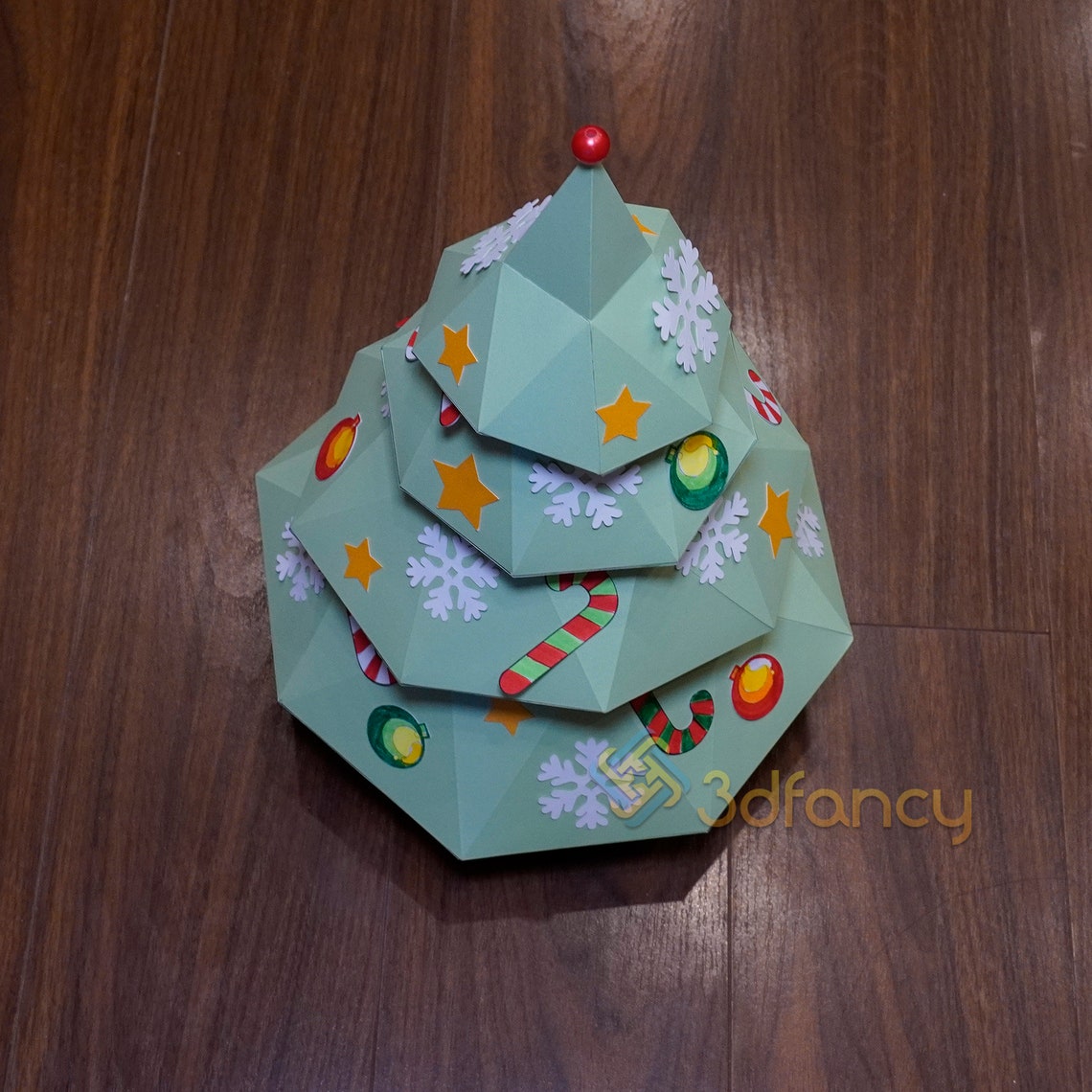 3D Christmas Tree Papercraft PDF SVG Template for Cricut - Etsy Australia