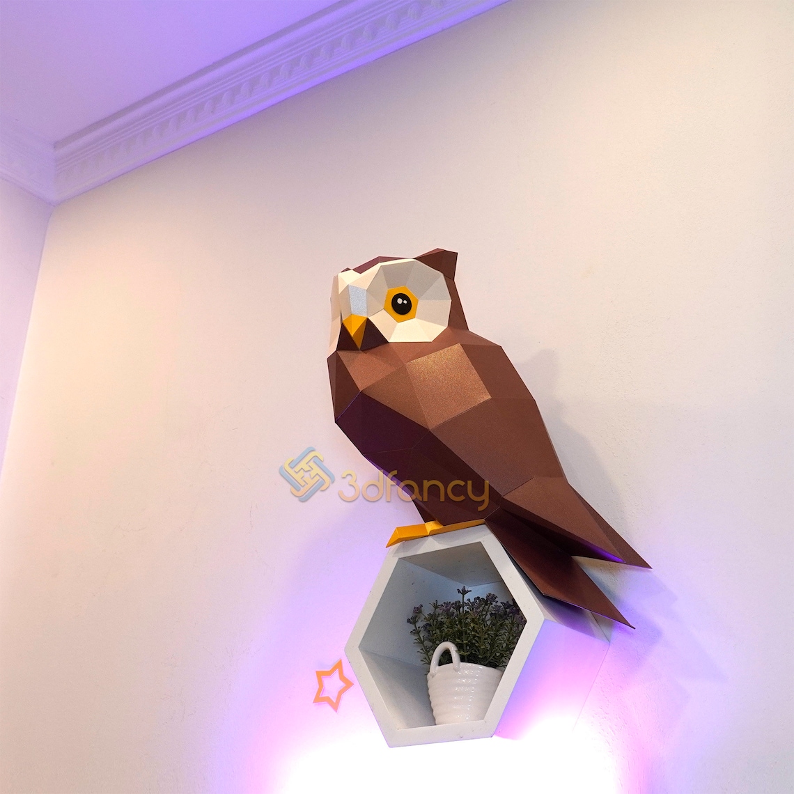 Papercraft Owl PDF SVG for Cricut Projects Papercraft 3D - Etsy UK