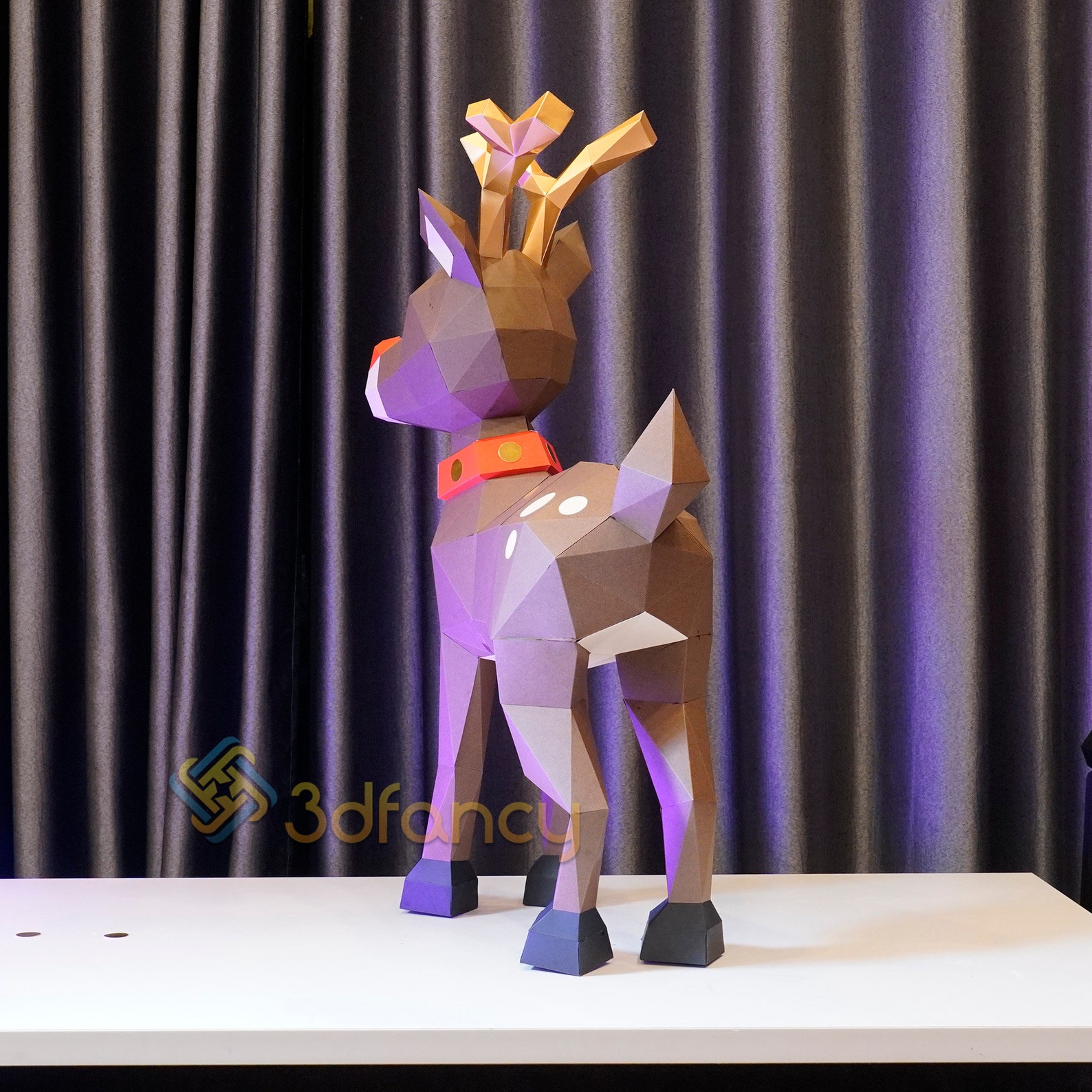 Reindeer Papercraft 3D Rudolph Paper Craft PDF SVG Template - Etsy