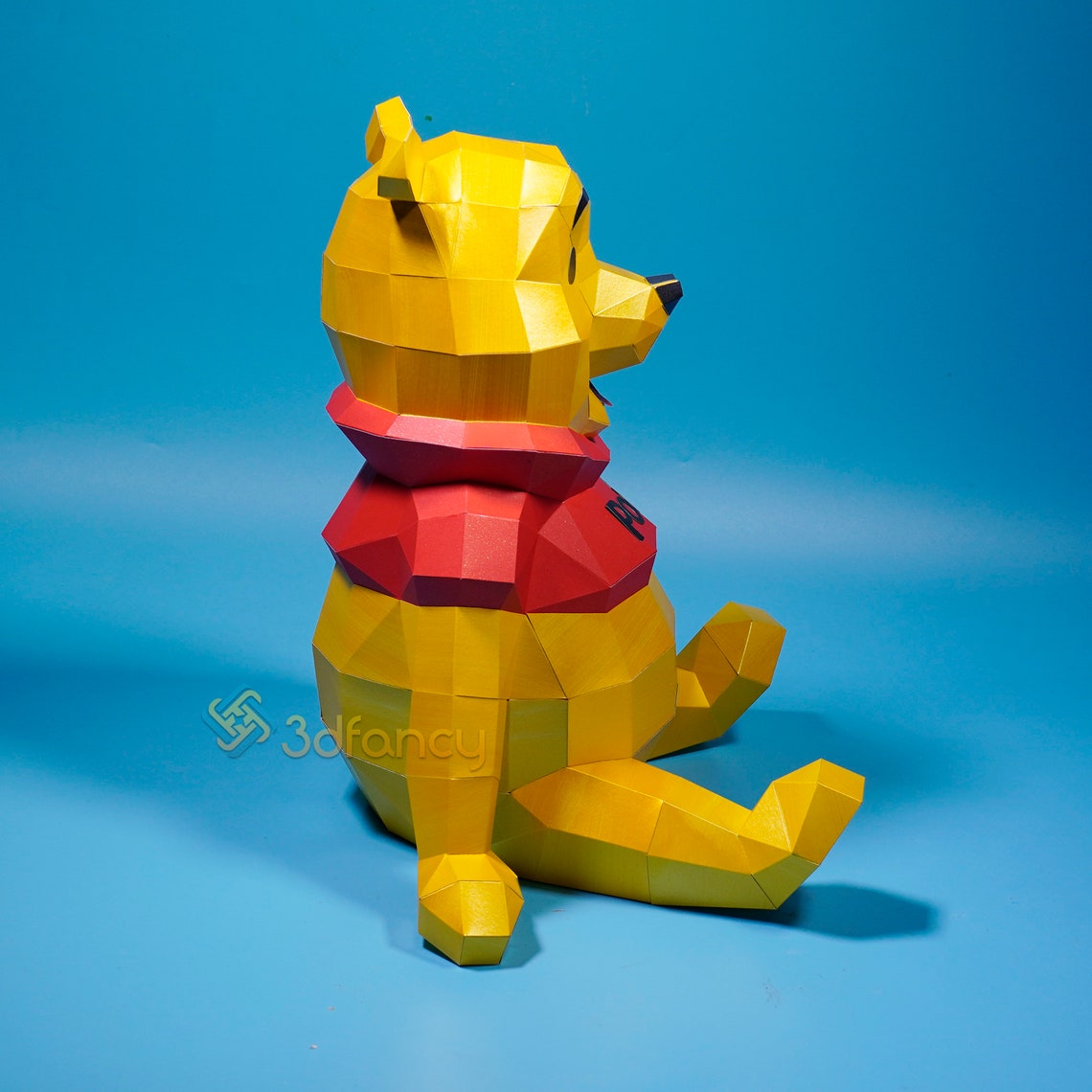 Papercraft Pooh Bär PDF, 3D SVG Cricut-Vorlage zum Erstellen von 3D ...