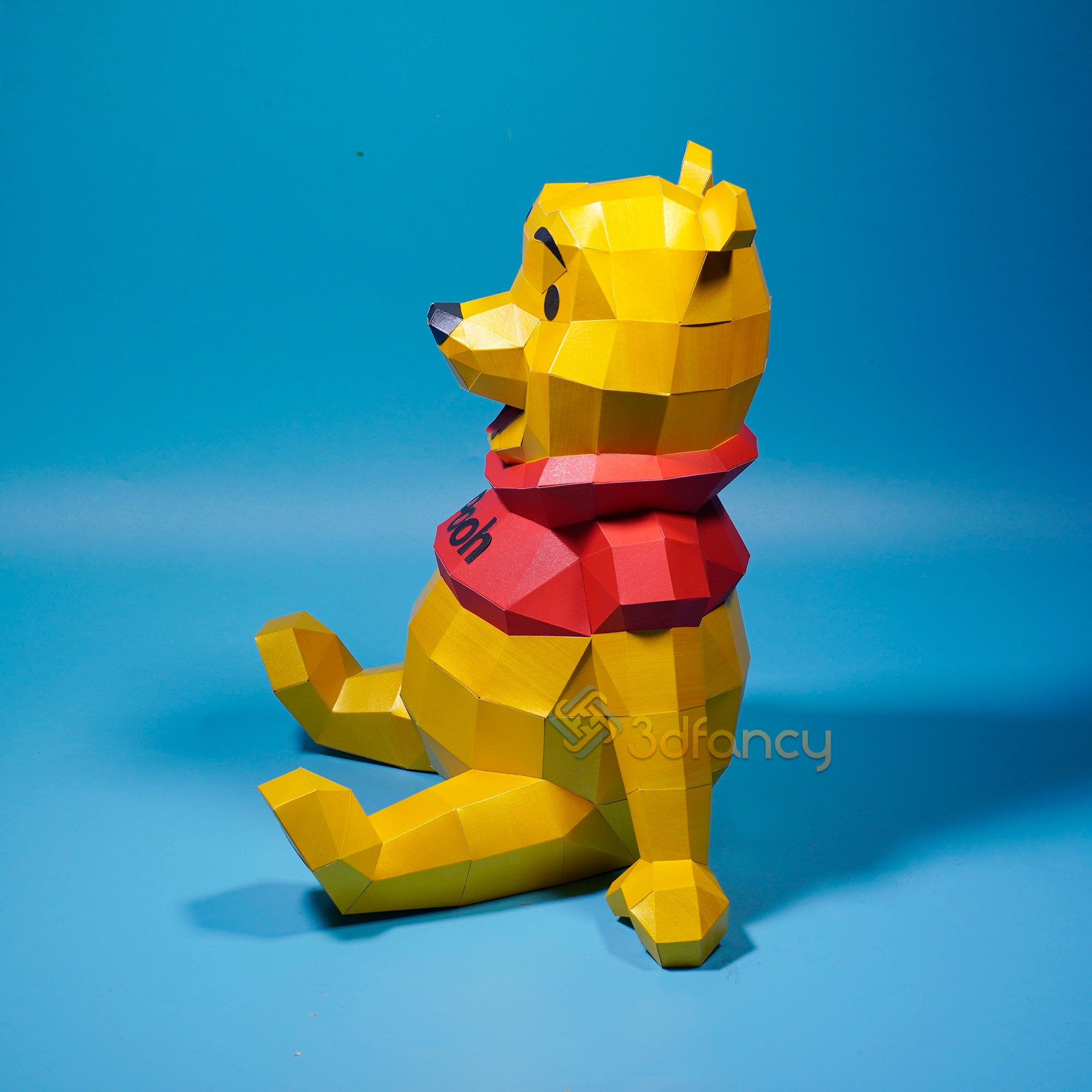 Papercraft Pooh Bear PDF 3D SVG Cricut Template for Creating - Etsy UK