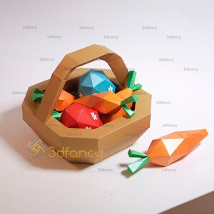 Bunny Easter Papercraft PDF, SVG Template Creating Low Poly 3D Rabbit ...