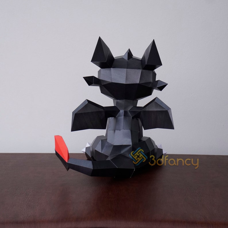 Diy Dragon Papercraft PDF SVG Template Creating Lowpoly - Etsy