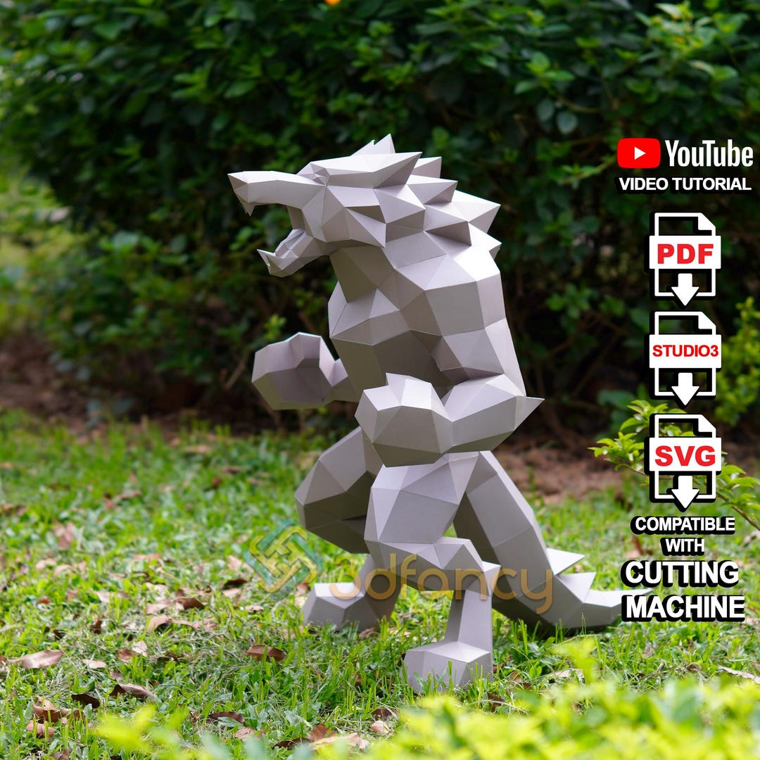 3D Papercraft Werewolf PDF, SVG, Studio Template - DIY Paper Craft ...