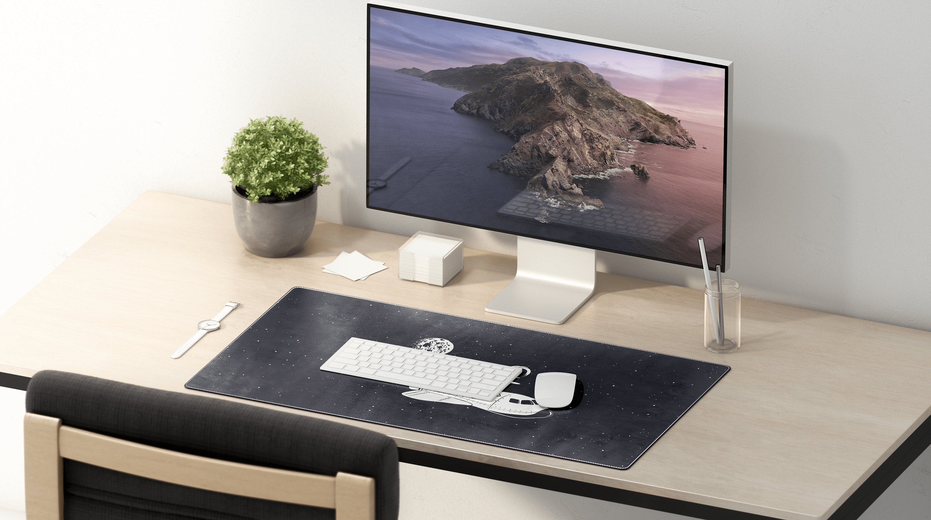 Astronaut in Space Desk Mat 400x900 Desk Mat Large | Etsy