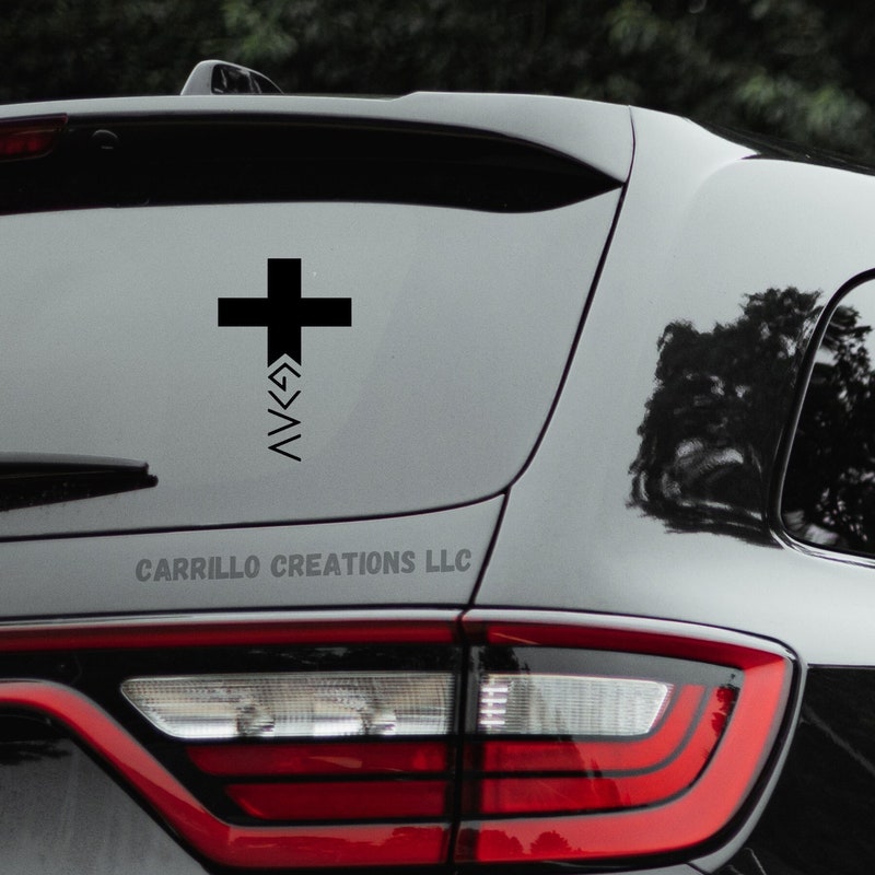 Cross Car Decal - Etsy