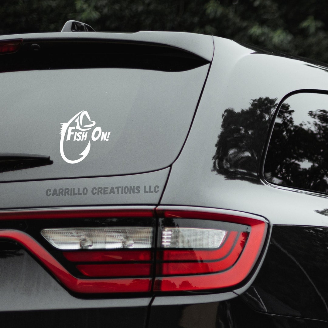 Fish on Decal, Bumper Sticker, Fishing Lures, Laptop Decal, Water ...