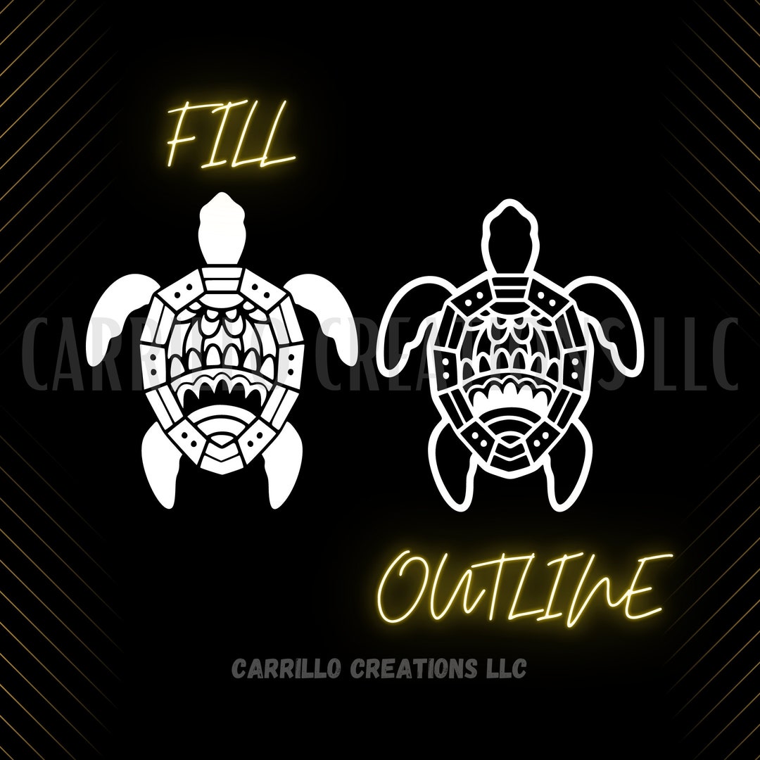 Turtle Tribal Decal Sticker for Car, Laptop, Water Bottle, Vinyl ...