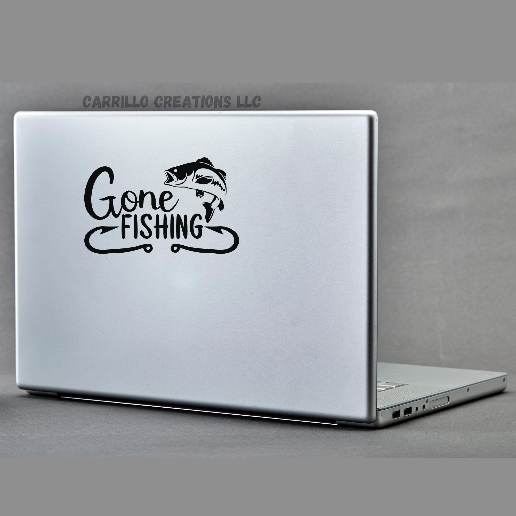 Gone Fishing Decal Bumper Sticker Fishing Lures Laptop - Etsy