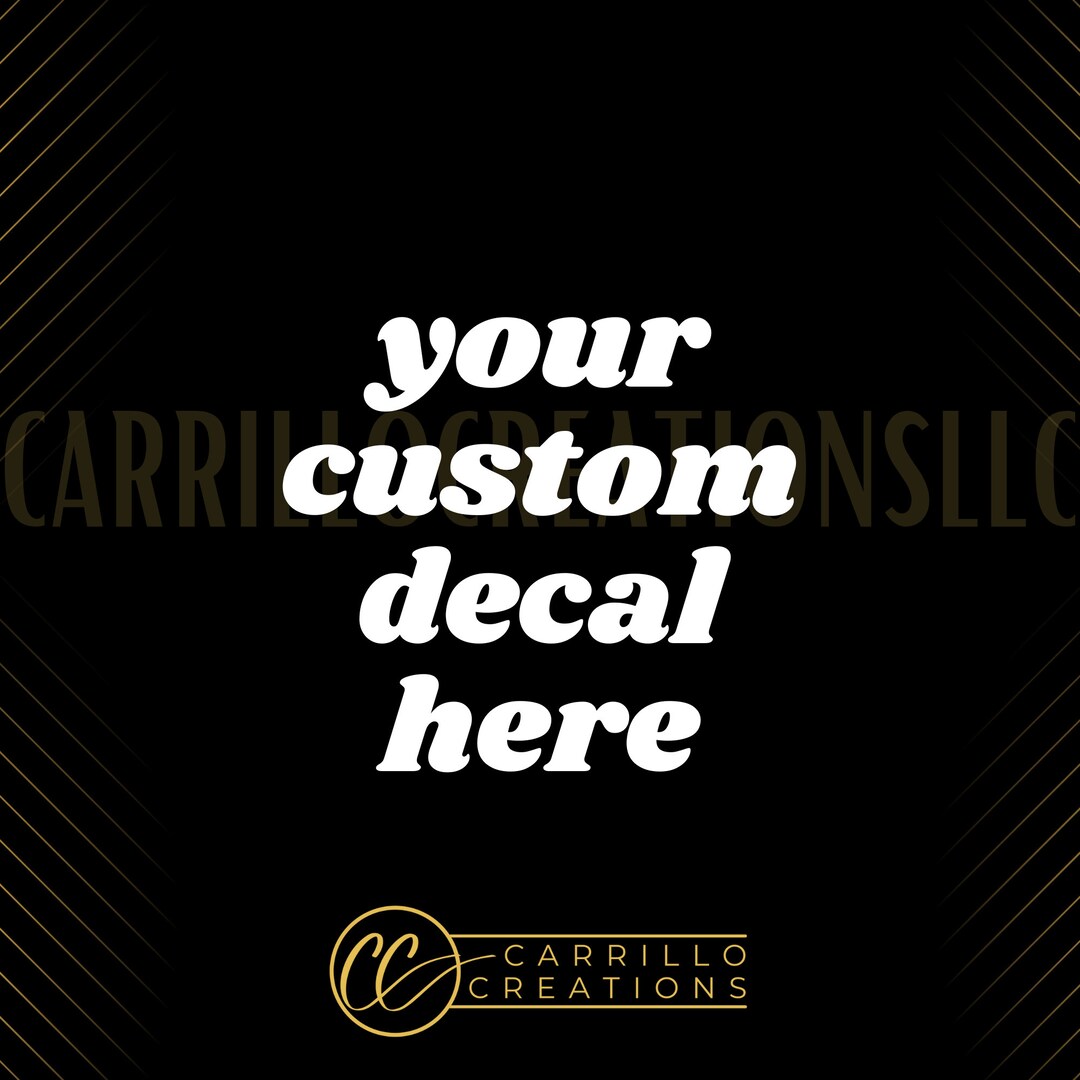 Custom Text or Image Vinyl Decal, Car, Laptop, Water Bottle - Etsy