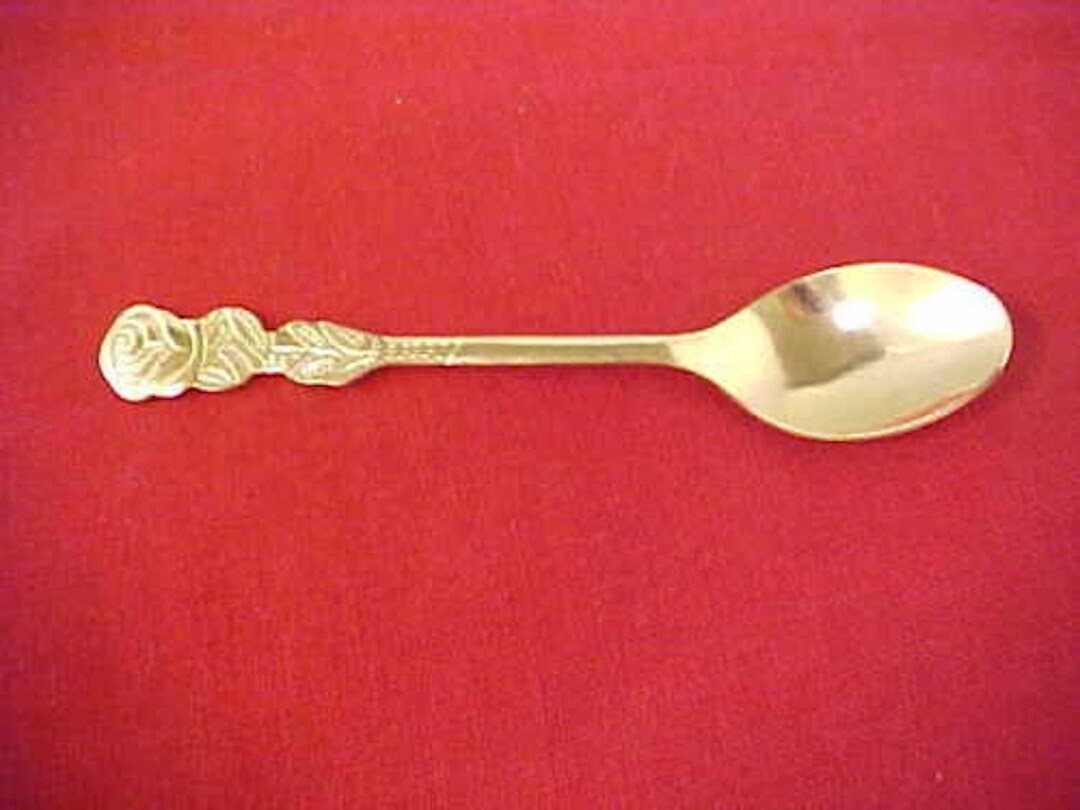 1980s Rostfrei (austria) Gold-plated Figural Rose Demitasse Spoon - Etsy