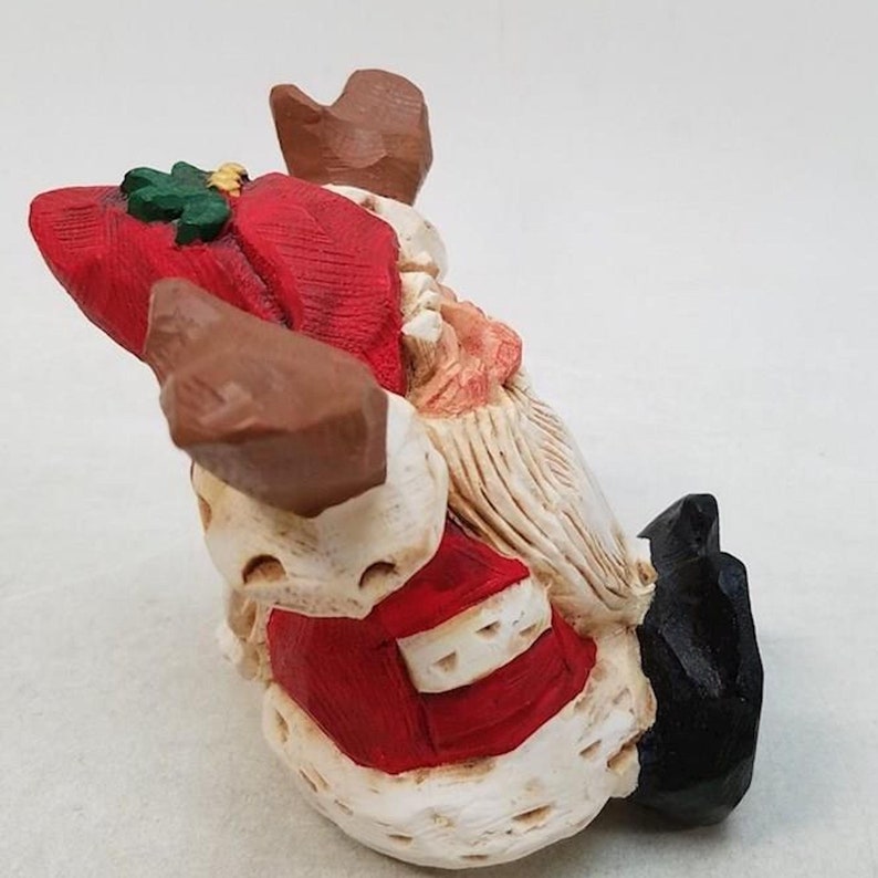 1995 David Frykman Seasonal Seated Santa Ceramic Resin Figurine From ...