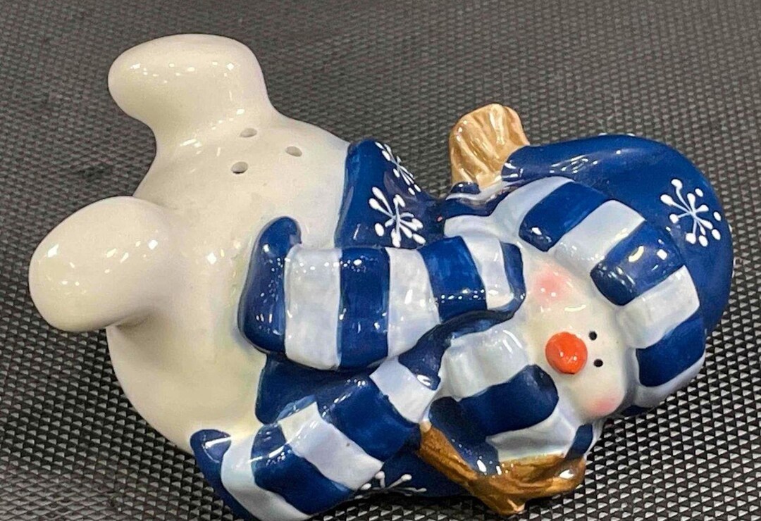 1990s Made in Japan Frolicking Rolling Snowman Spice Shaker - Etsy
