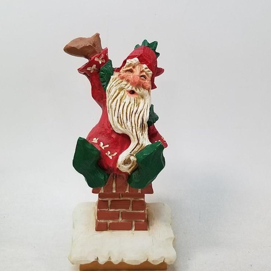 1995 David Frykman Seasonal Standing Santa Ceramic Resin Figurine From ...