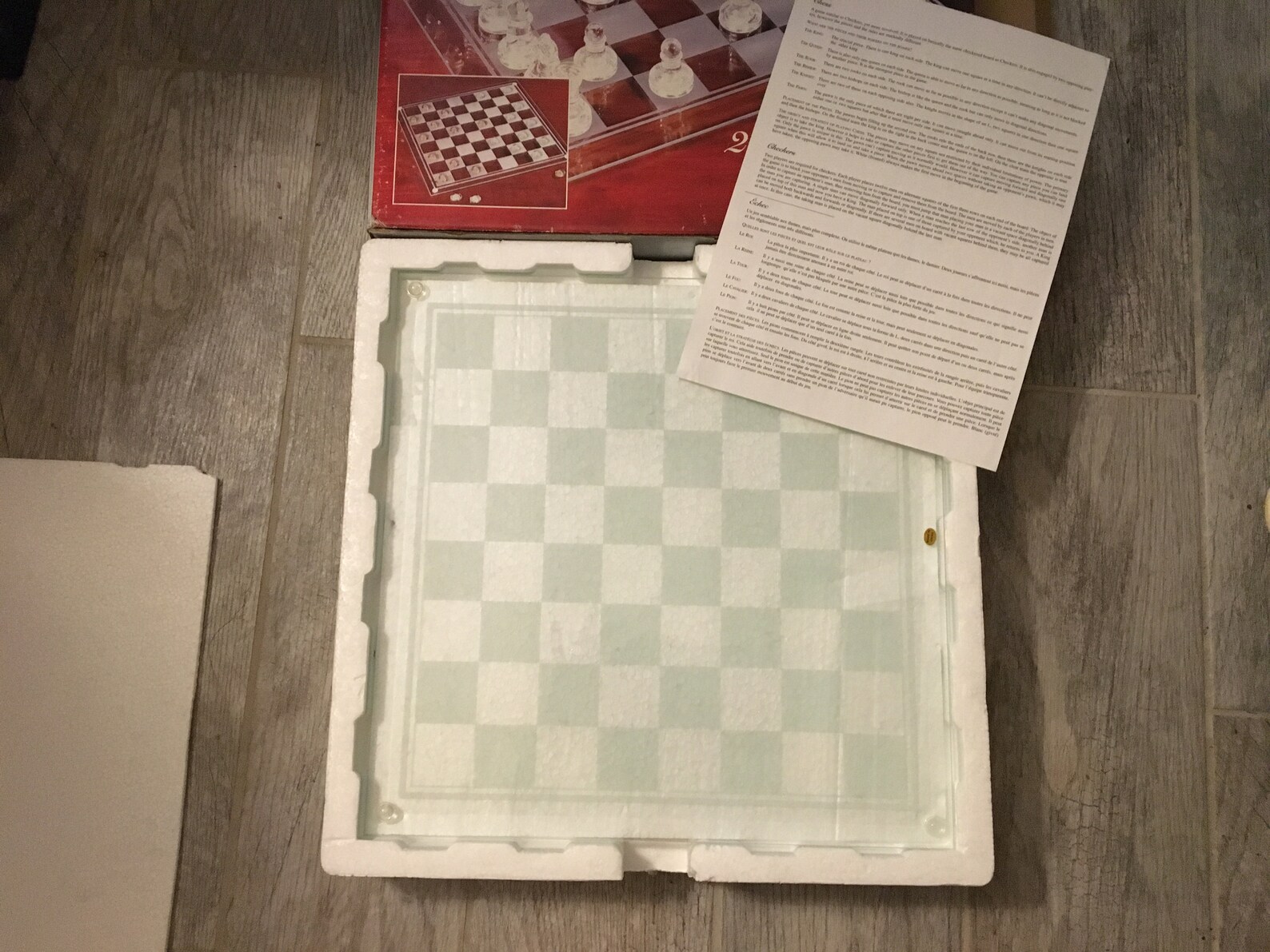 1994 2-in-1 Crystal Board Game Set, Chess & Checkers by Imperial Glass ...