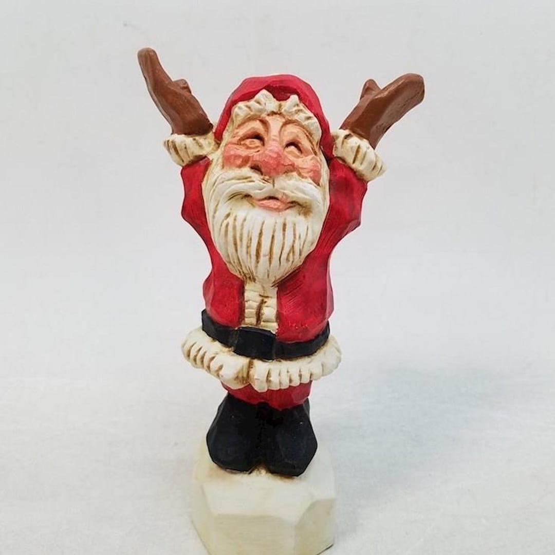 1994 David Frykman “oh, the Joy” Seasonal Standing Santa Ceramic Resin ...