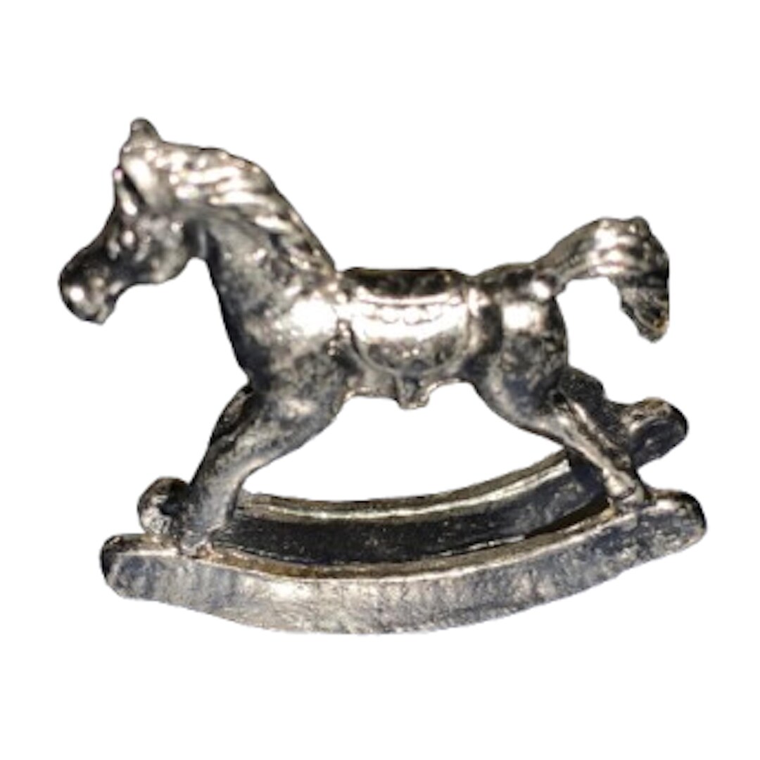 1970s Miniature 2” Tall Pewter Rocking Horse for Dollhouses - Etsy