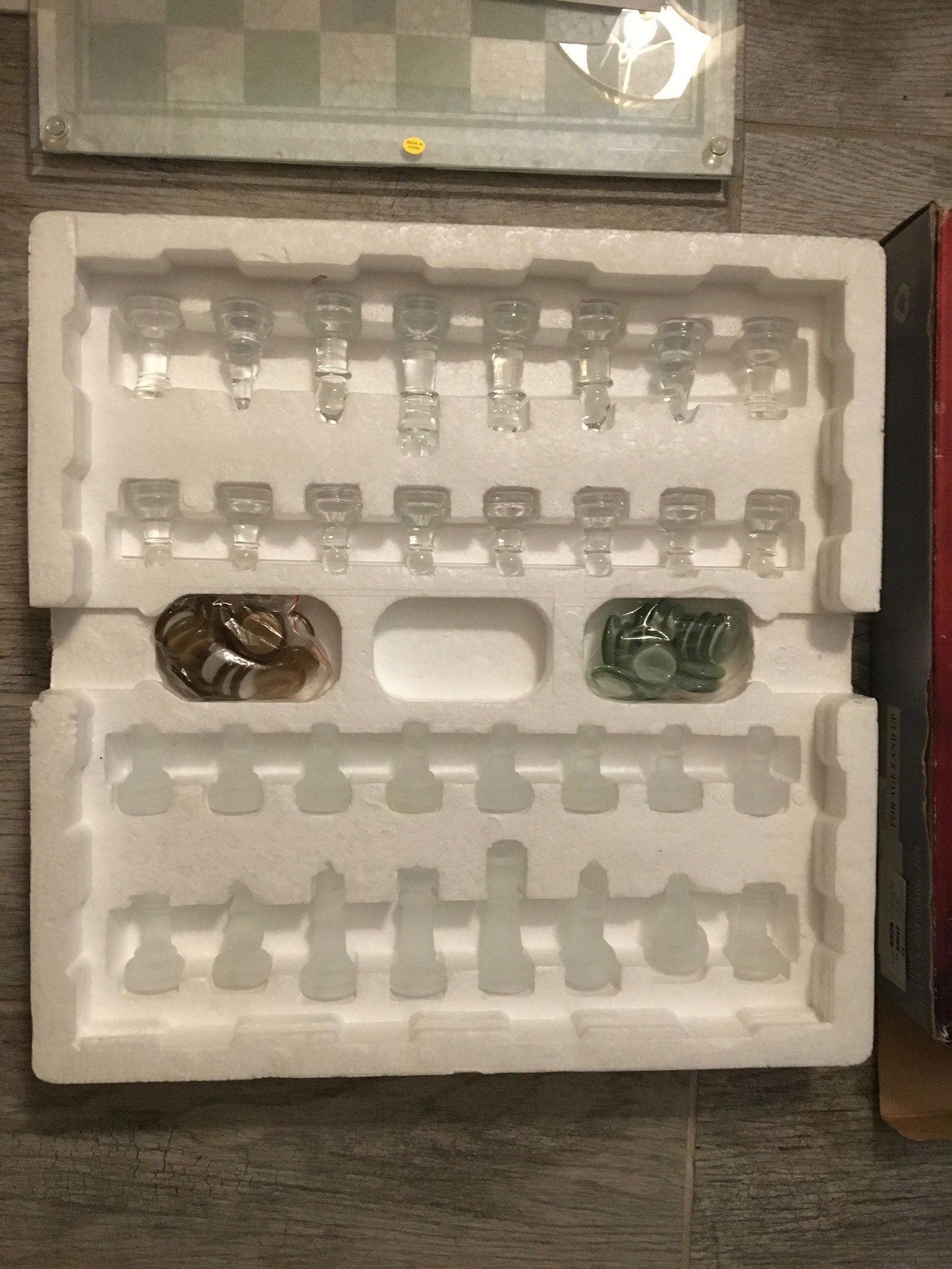 1994 2-in-1 Crystal Board Game Set, Chess & Checkers by Imperial Glass ...