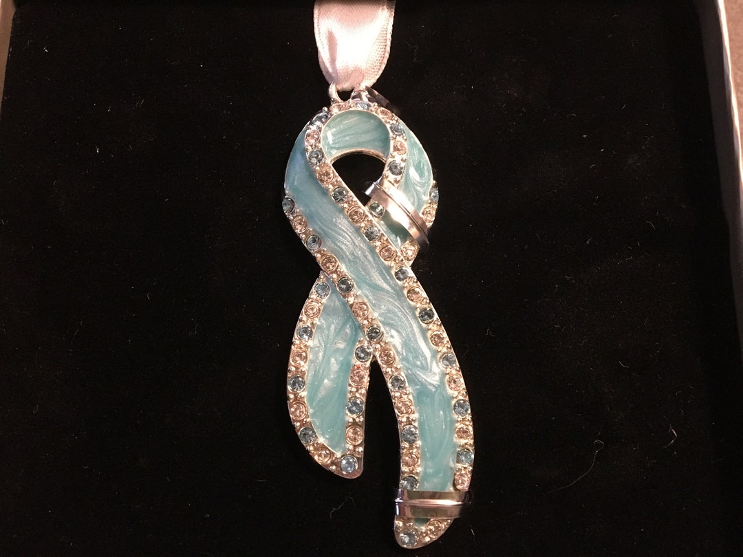 1990s Harvey Lewis Blue Awareness Ribbon (disaster Relief) Ornament W ...