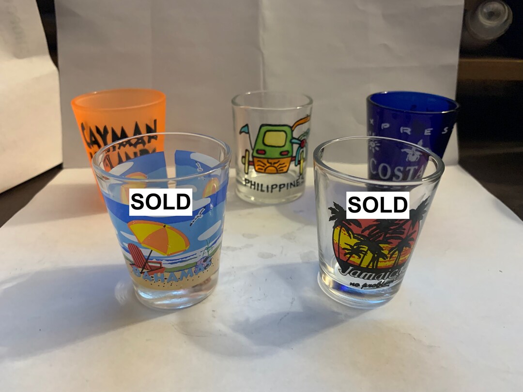Vintage Collectible Global Sovereign Nation Country Shot Glasses, LOT 1 ...