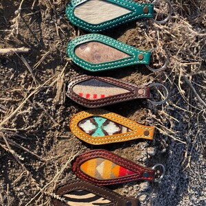 Western Keychain With Pendleton Inlay, Handmade - Etsy