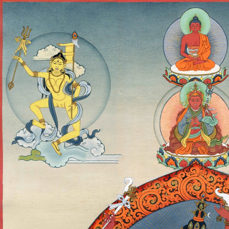 Mahadeva Thangka Print, Tibetan Buddhist Art on Cotton Canvas - Etsy