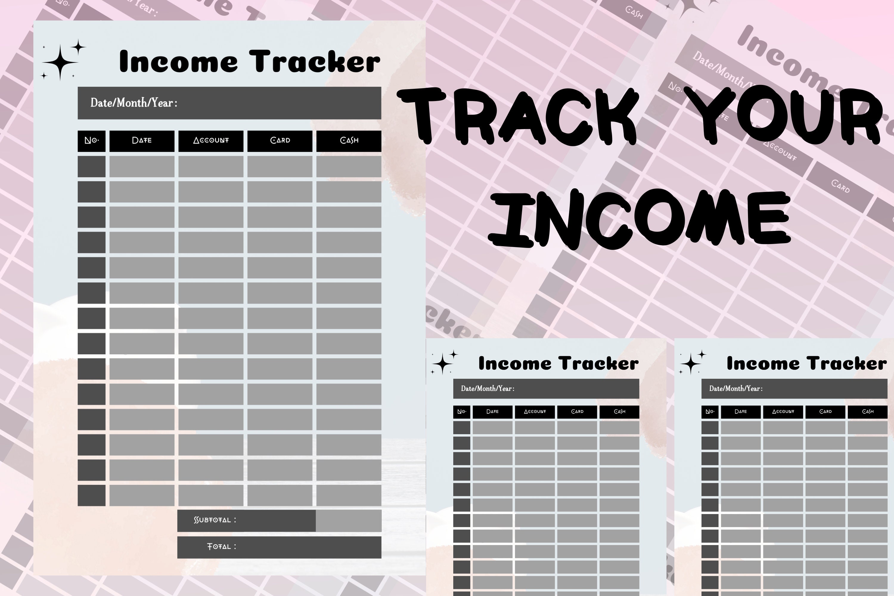 Income Tracker Printable Income Tracker Sheet Business - Etsy