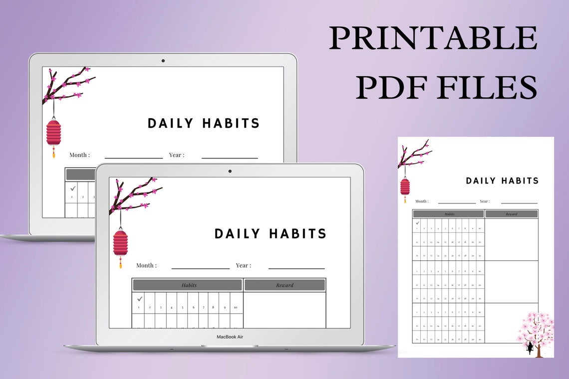Daily Habit Tracker PRINTABLE Planner AND Habit Tracker - Etsy