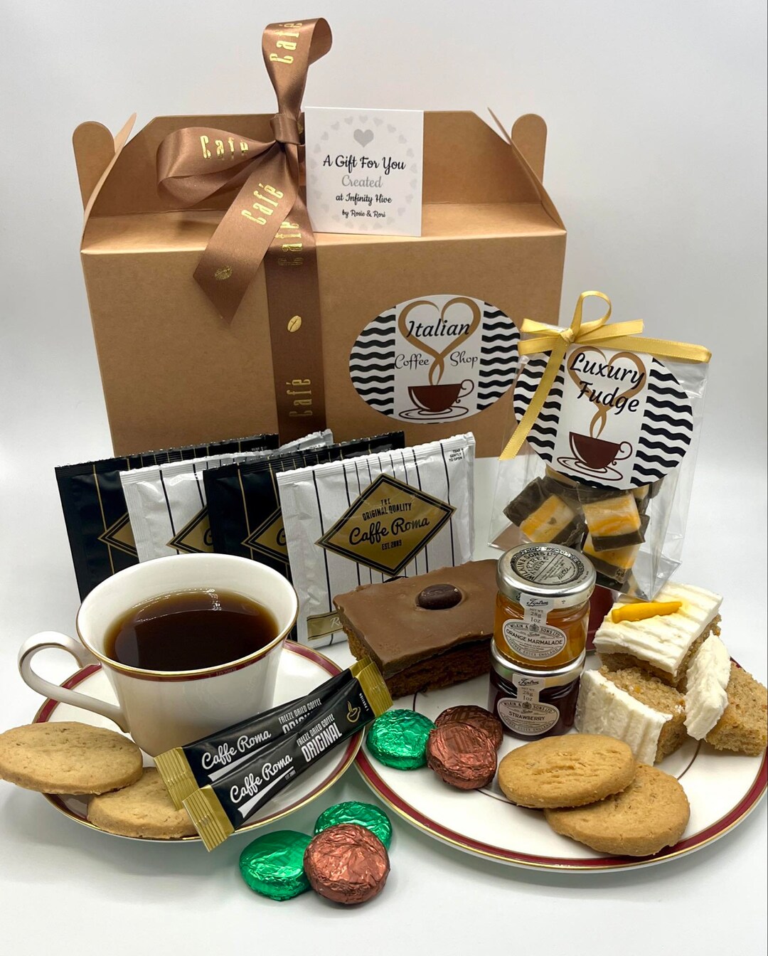 Quirky ITALIAN COFFEE Hamper Mini Coffee Gift Box Gift for Her Gift for ...