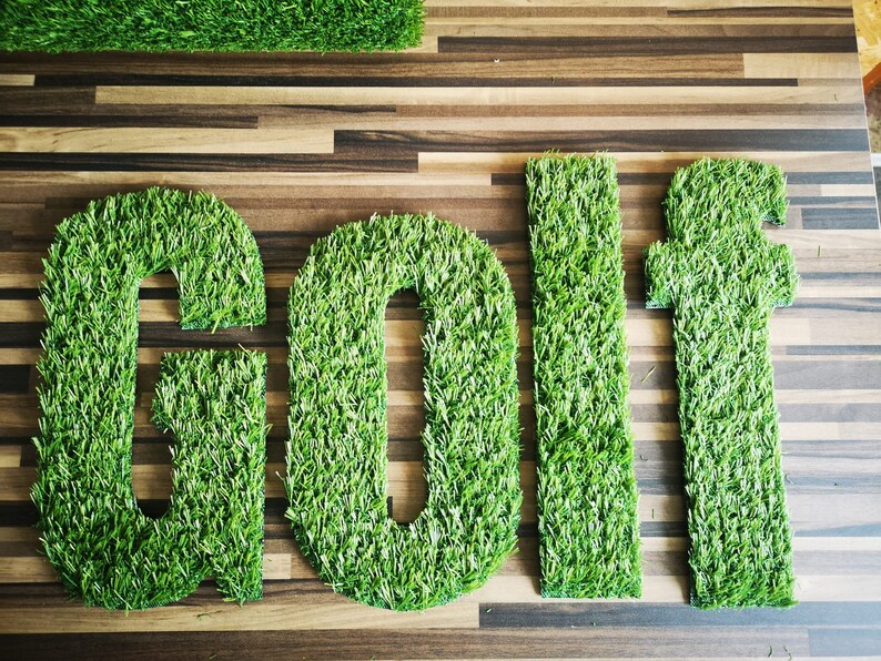 Custom Orders Here Artificial Grass Words Garden Sign. for | Etsy UK