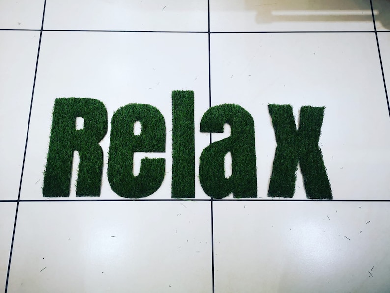 Artificial Grass Words Garden Sign For Home And Garden Fake Etsy