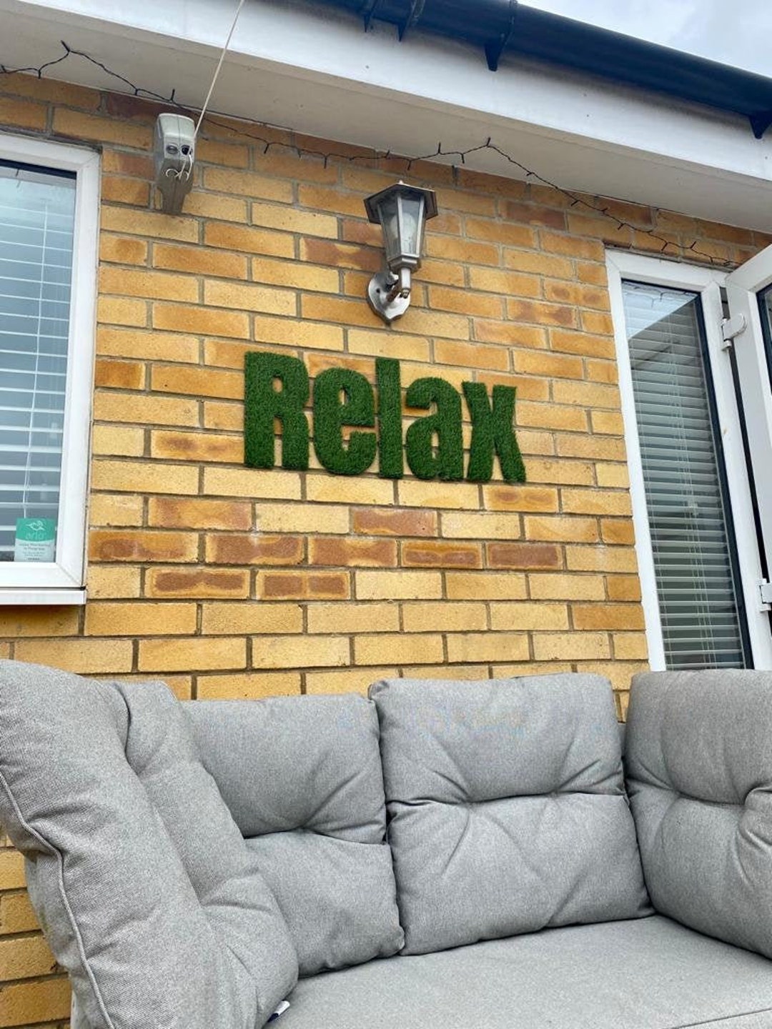 Relax - Artificial Grass Words, Garden Sign, for Home and Garden, Fake ...