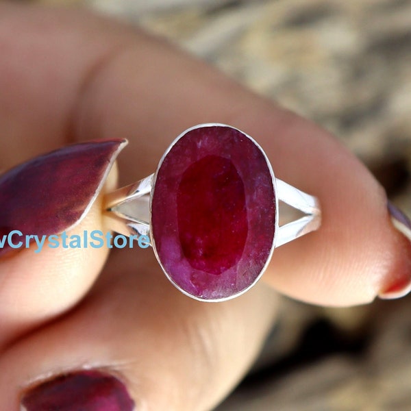 Raw Ruby Ring - Etsy