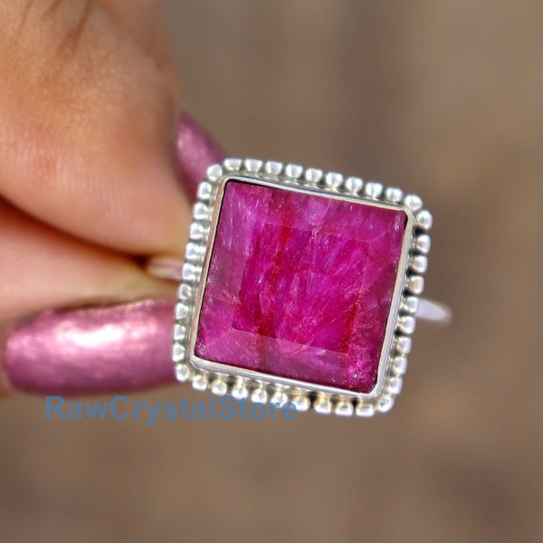 Raw Ruby Ring - Etsy