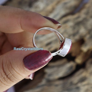Raw Ruby Ring: Raw Red Ruby Silver Ring, 925 Sterling Silver Ring ...