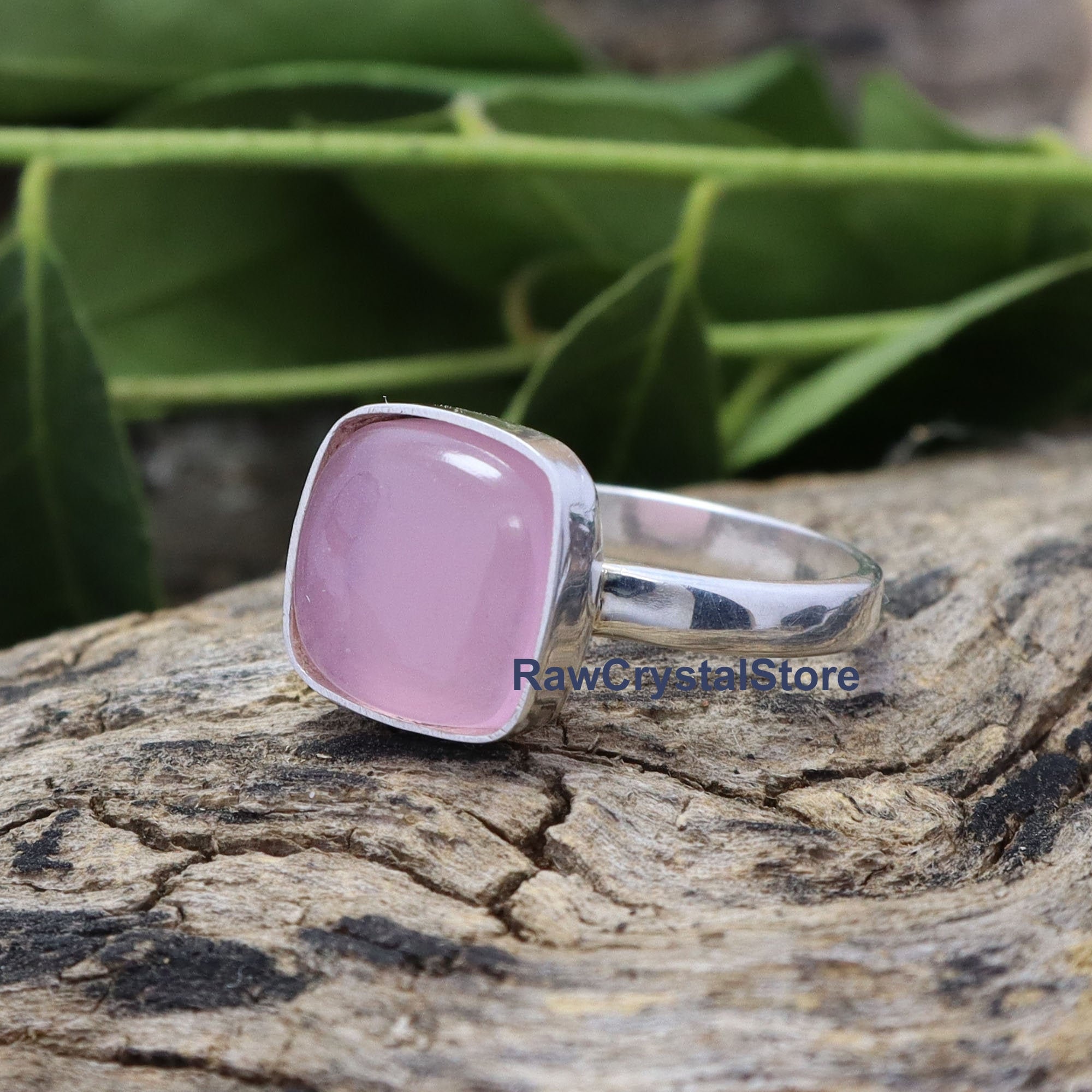 Rose Quartz Ring Pink Quartz Silver Ring 925 Sterling Silver | Etsy