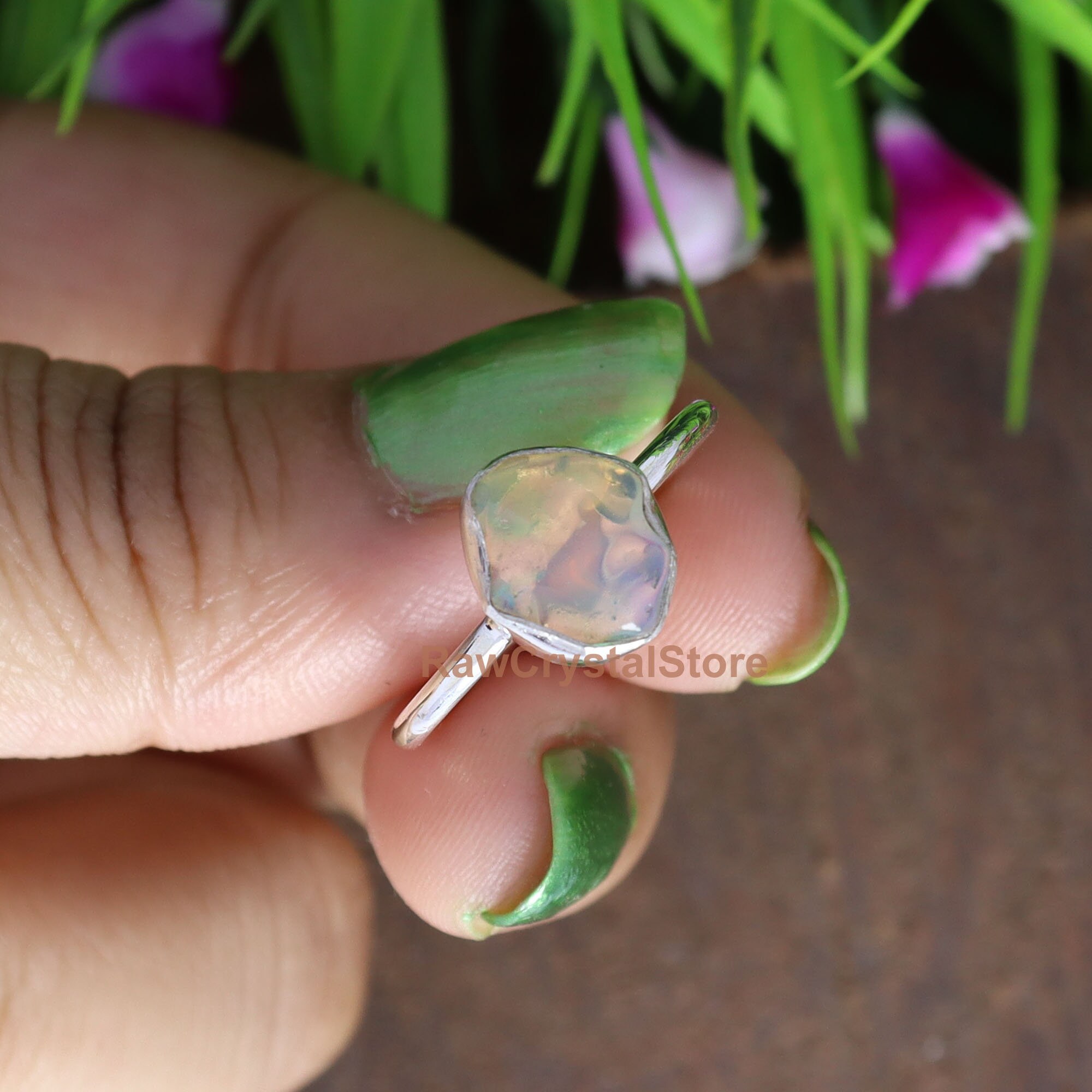 Opal Ring Genuine Opal Ring Raw Opal Ring for Women | Etsy