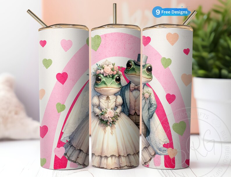 Coquette Frogs Bride and Groom Soft Girl Aesthetic for 20 Oz Skinny ...