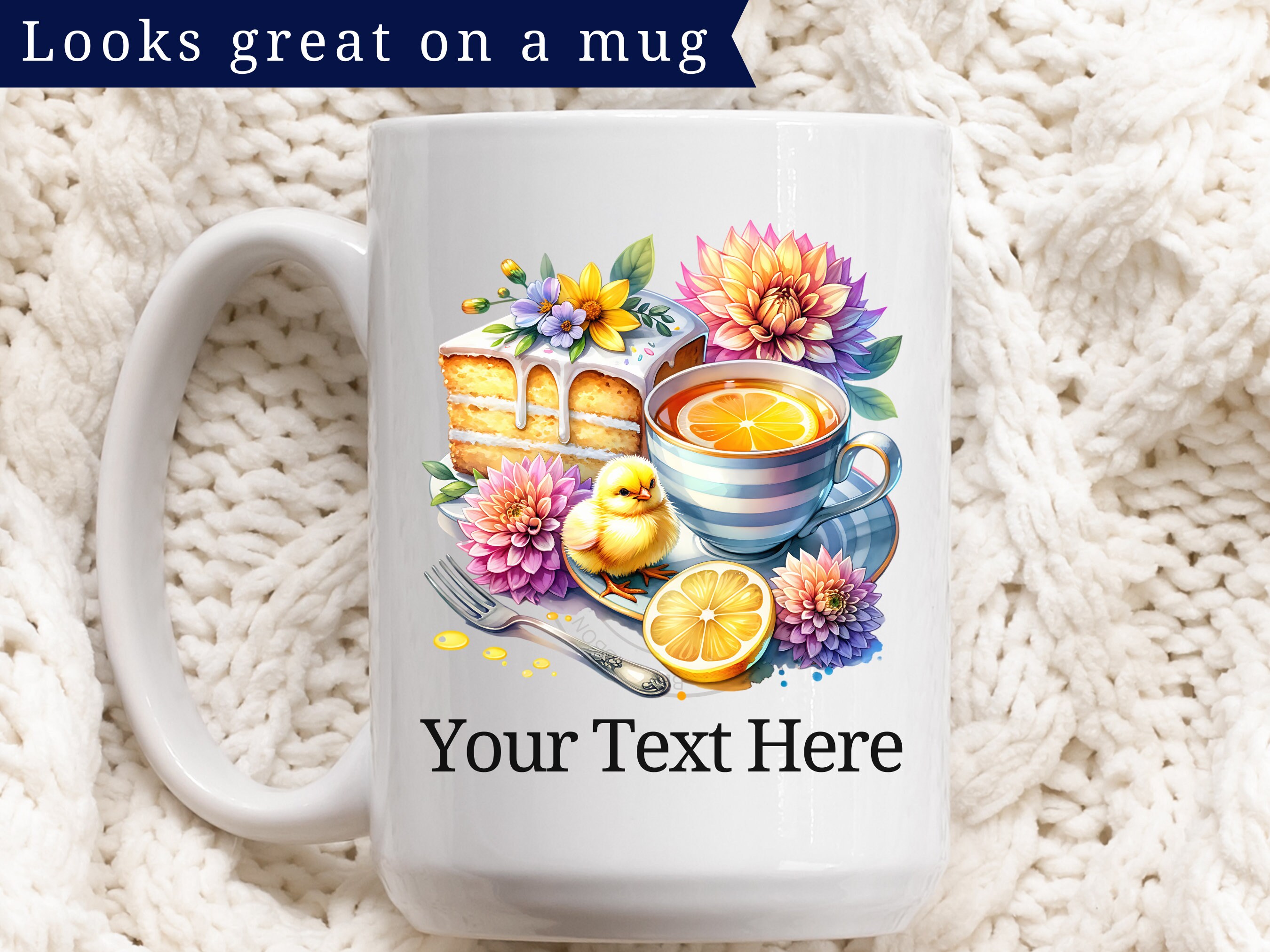 Teacup Clipart Bundle, Cute Breakfast Tea Cup PNG Designs, Watercolor ...