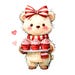 8 Bear Valentine Clipart, Printable Watercolor Paper Craft, Junk ...