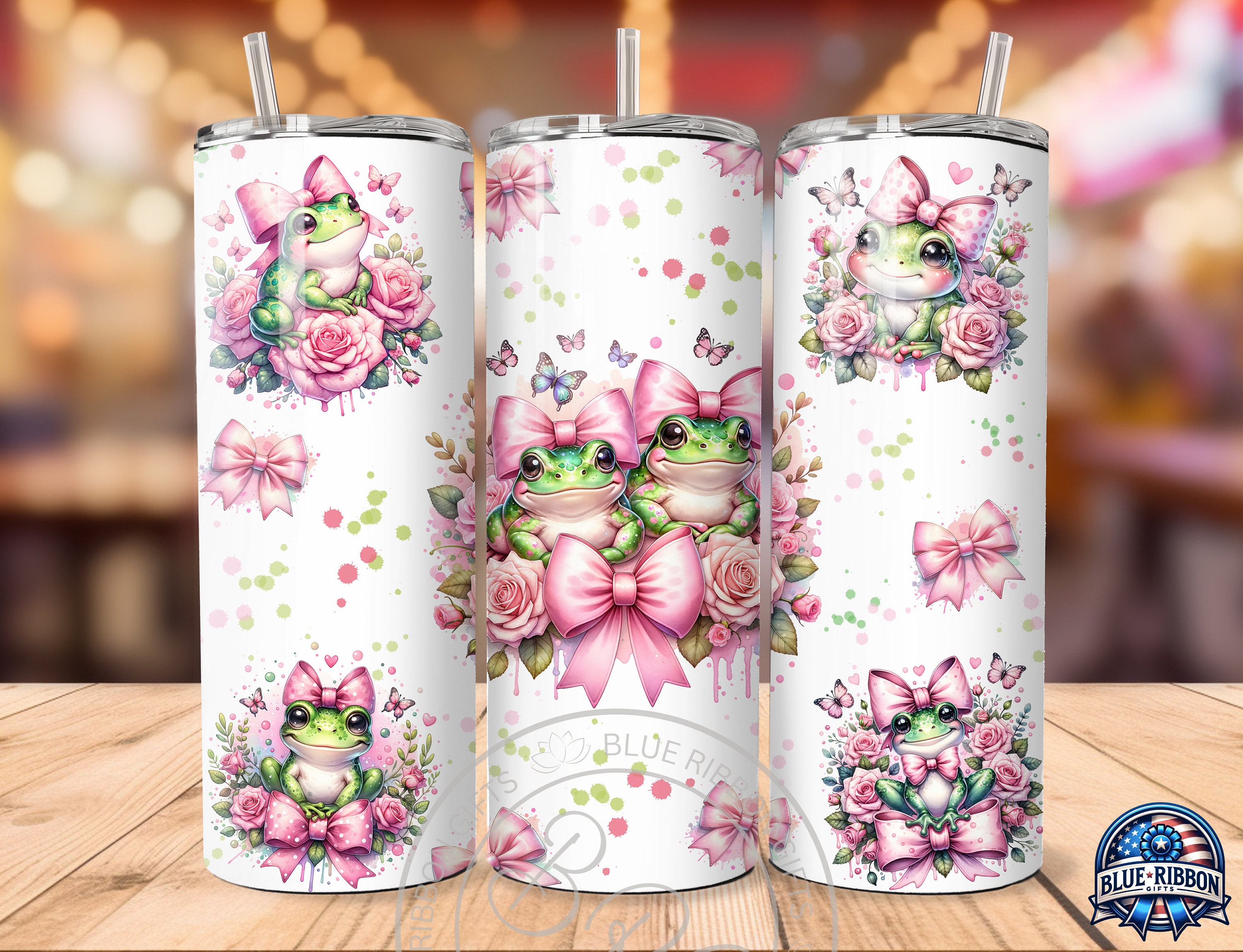 Coquette Frogs and Pink Bows, Soft Girl Aesthetic for 20 Oz Skinny ...