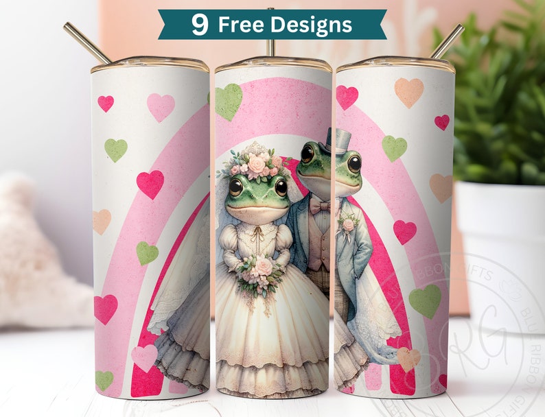 Coquette Frogs Bride and Groom Soft Girl Aesthetic for 20 Oz Skinny ...