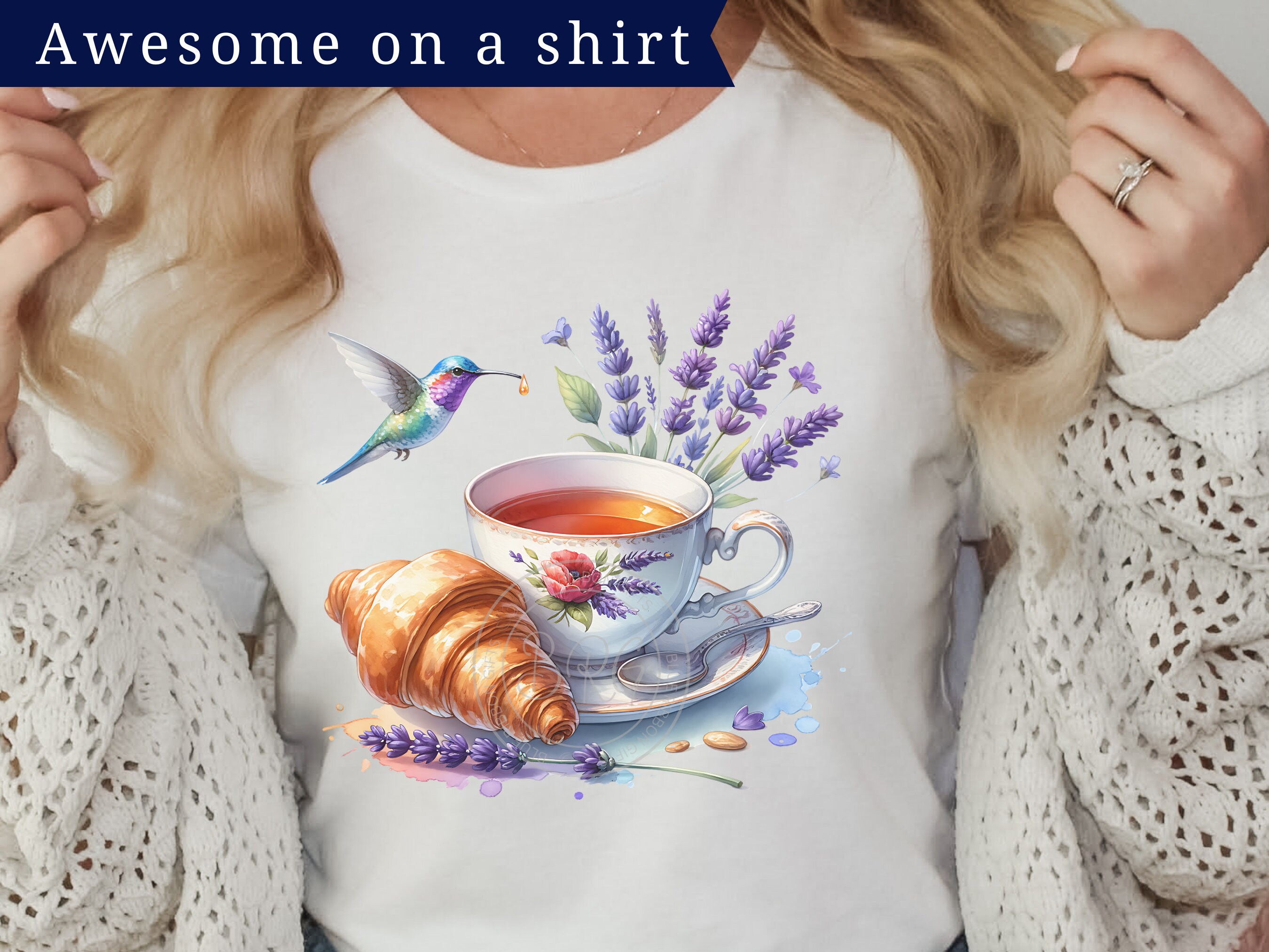 Teacup Clipart Bundle, Cute Breakfast Tea Cup PNG Designs, Watercolor ...