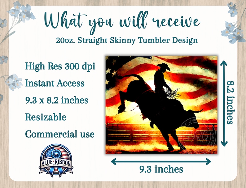 American Flag Rustic Rodeo Tumbler Wrap for 20 Oz Skinny Tumbler ...