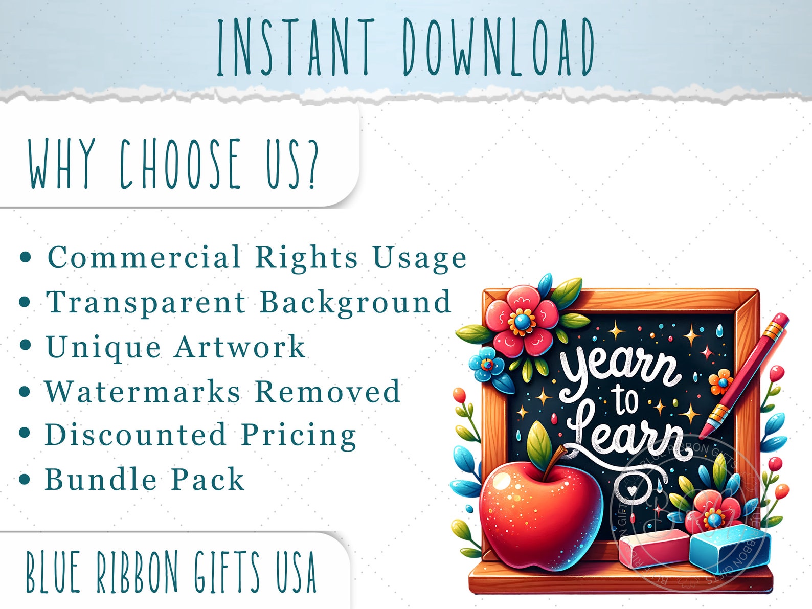 Teacher Clipart Bundle, Back to School PNG, Teaching is a Work of Heart ...