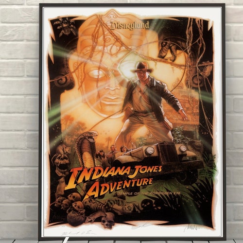 Indiana Jones Adventure Poster Disney Poster Disney Attraction - Etsy