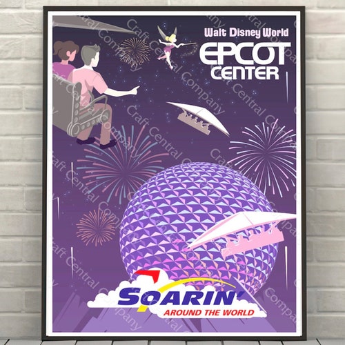 Disney Soarin Around the World Poster Epcot Poster Disney - Etsy