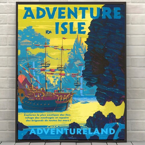 Adventure Isle Poster Vintage Disney Attraction Poster Classic - Etsy