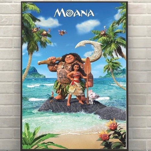 Moana Poster Vintage Disney Movie Poster Classic Disney World - Etsy